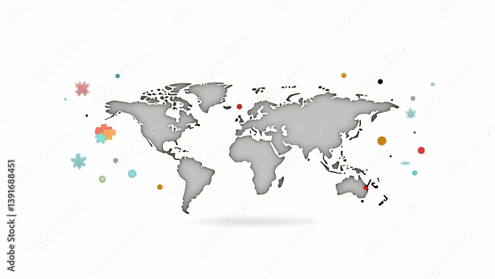 Visualizing a Multipolar World Order: Cute Flat Vector Illustrations of ...