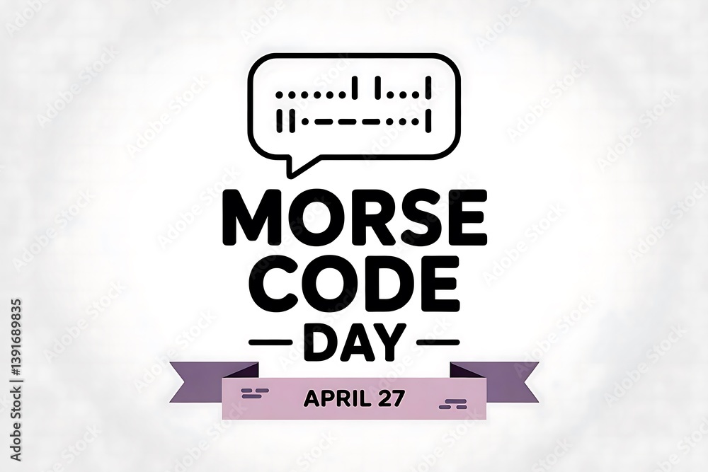 Ilustración de Stock Celebrate Morse Code Day, April 27, a day for ...