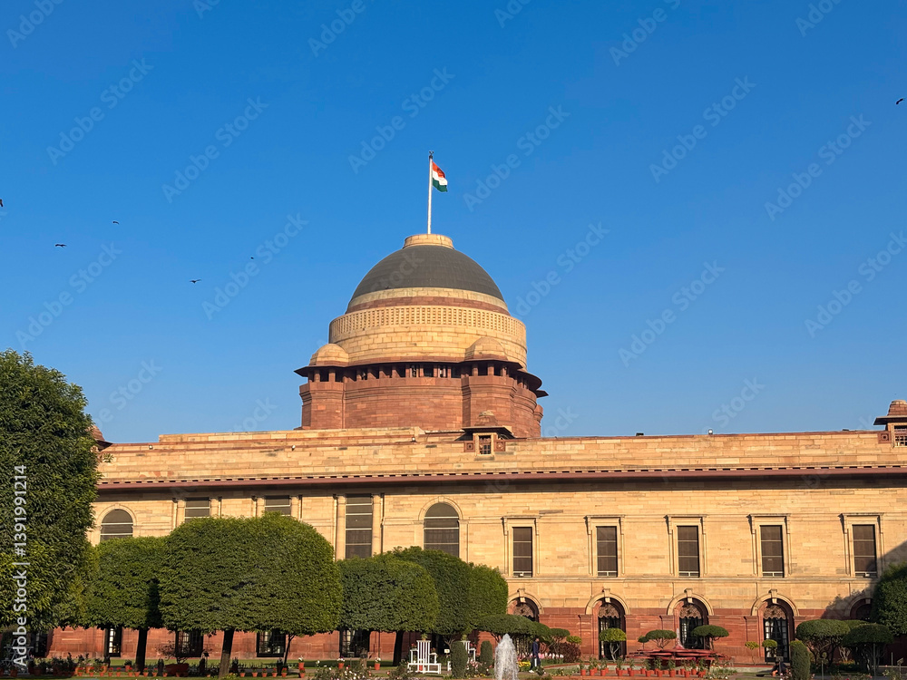 Rashtrapati Bhavan Viewed from Amrit Udyan, New Delhi – Presidential ...