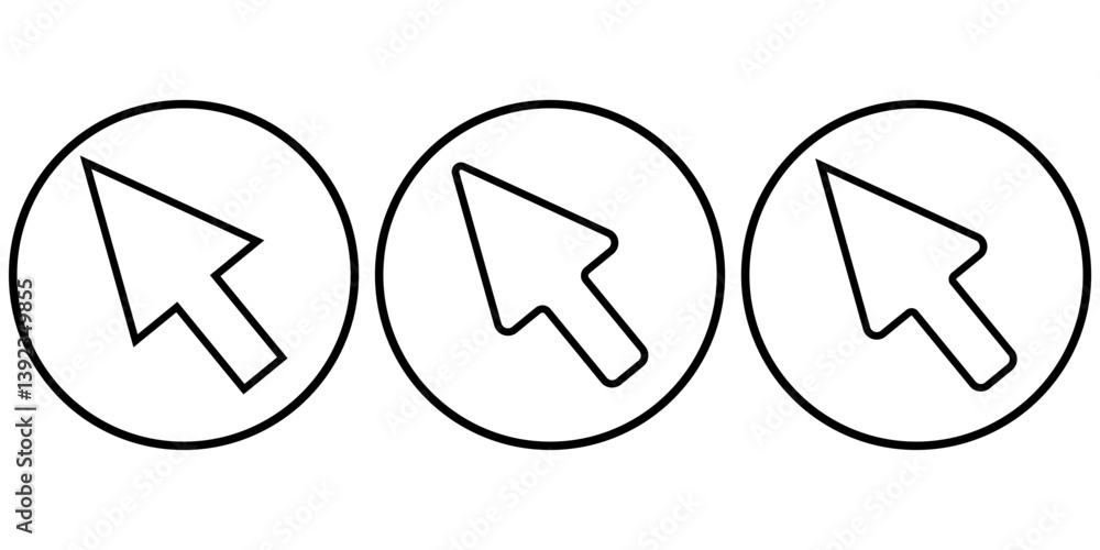 Computer mouse click cursor. Load symbol. Pointer cursor icon. Cursors ...