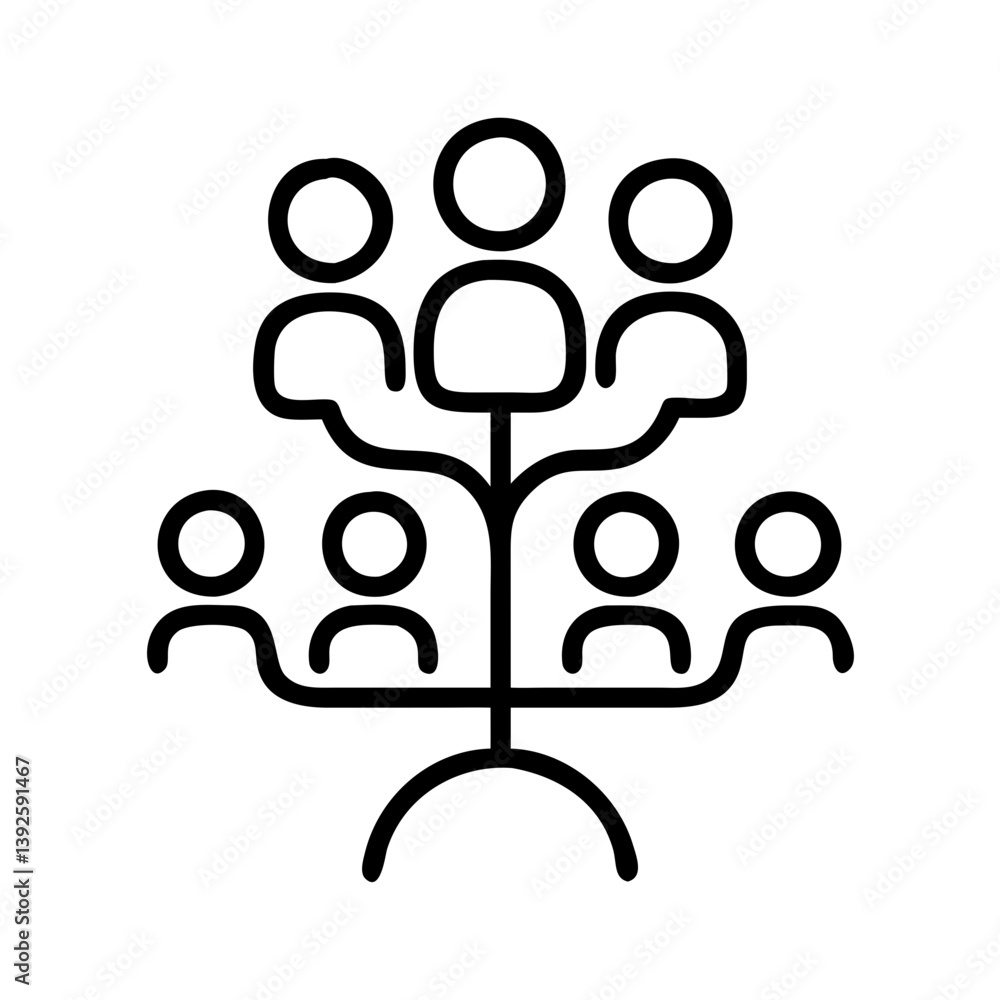 Organization chart hierarchy structure tree diagram infographic ...