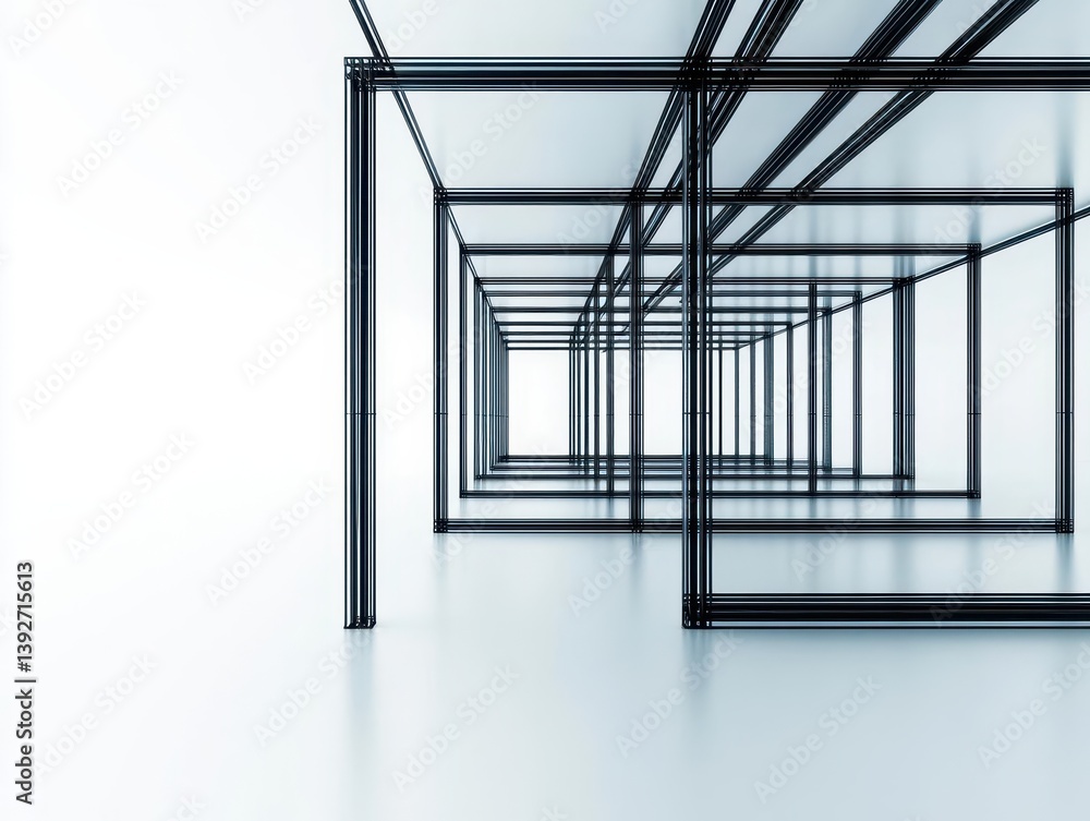 Exploded technical diagram of a skyscraper s perimeter trusses ...