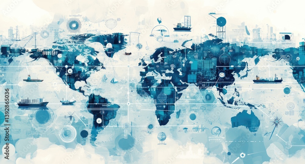 A global map with icons representing different levels of transparency ...