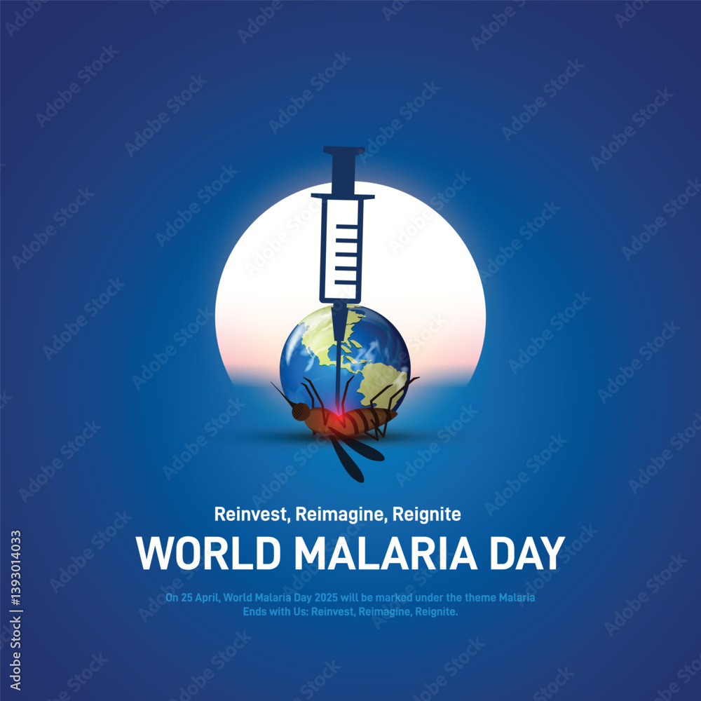 world malaria day 2025. world malaria day creative poster, banner ...