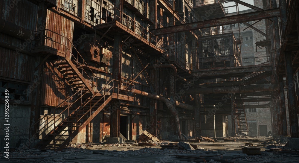 Abandoned Industrial Decay 2025 - Urban decay, rusted metal, collapsed ...
