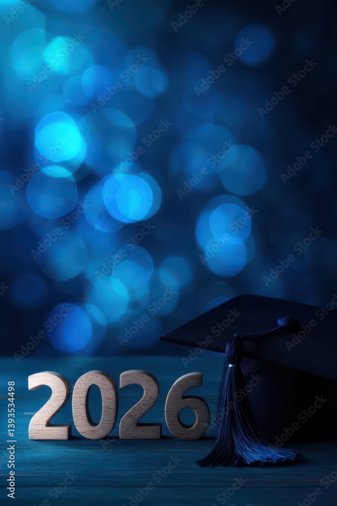 A modern and minimalist background for a graduation photo with bokeh ...