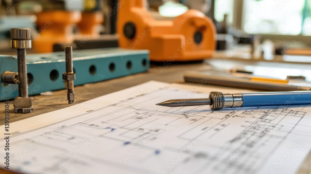 Engineering change notice document beside updated CAD drawing and new ...