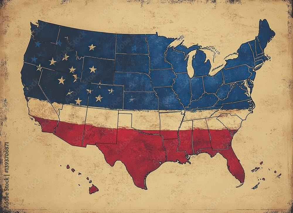 USA 2025 Presidential Election Poster Background Map Design with US ...