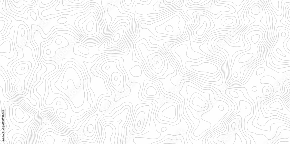 Abstract curve grid map and topo contour map on white background ...