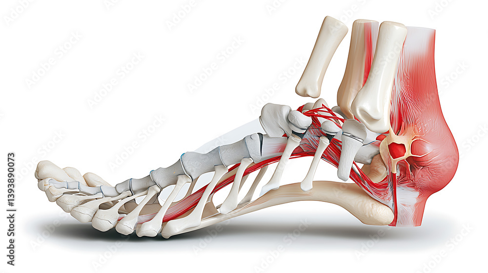 Anatomy of the human foot medical illustration educational content ...