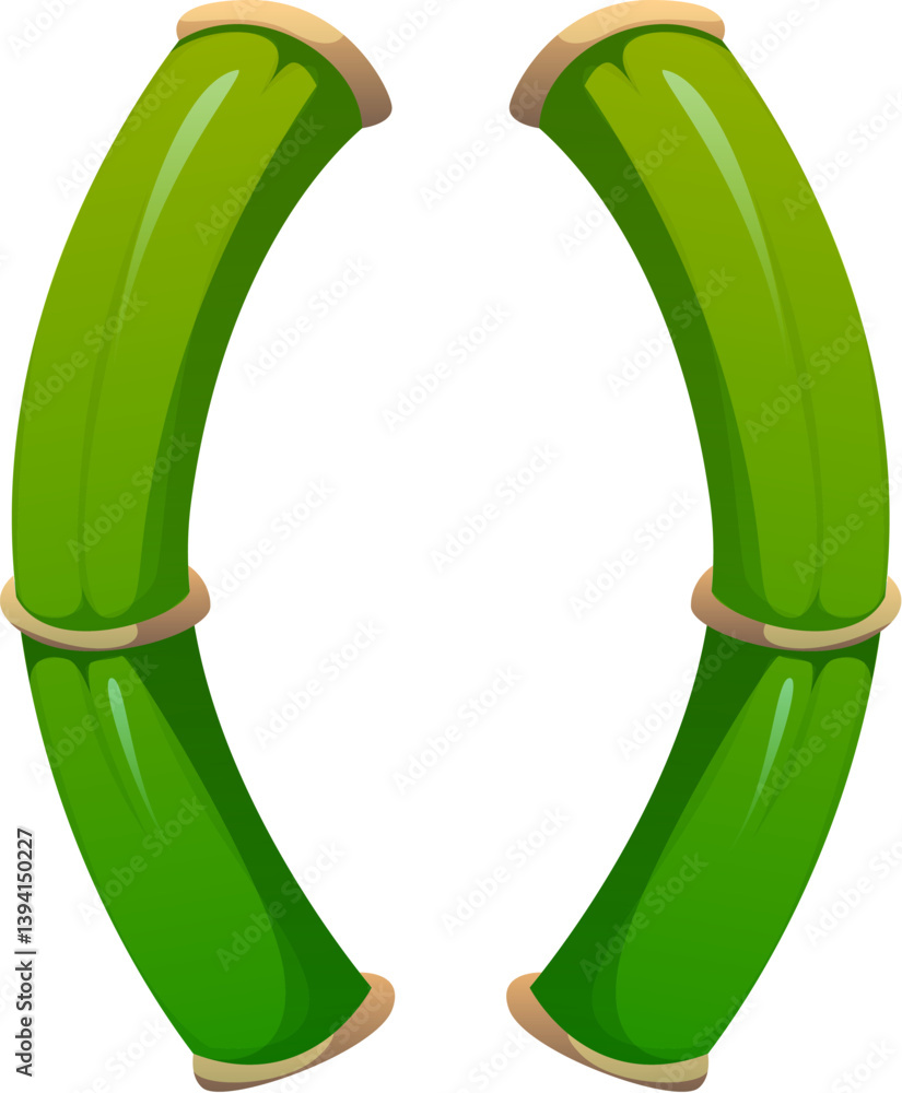 Forest bamboo wood font punctuation bracket. Asian garden plant ...