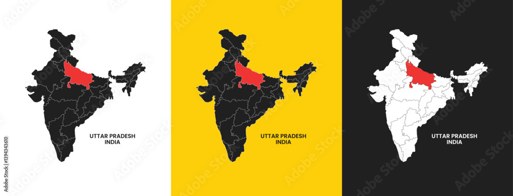 Map of Uttar pradesh , Map of Uttar pradesh with India, Map of Uttar ...