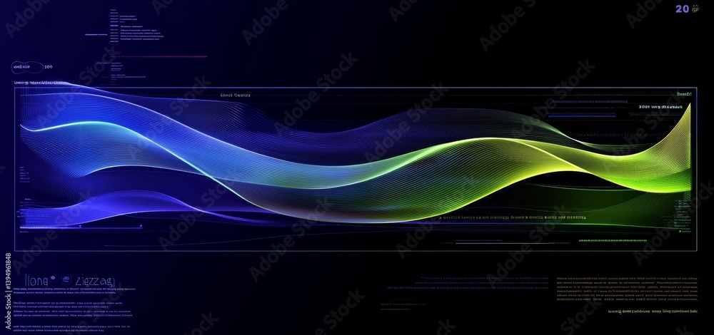 A graph with colorful lines indicating the growth and decline of ...