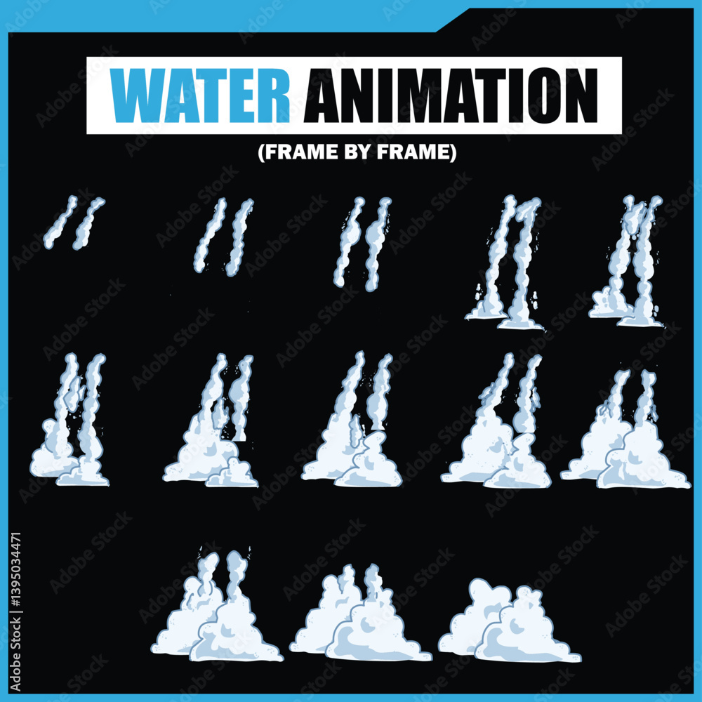 Water Splash, Shower Rain, Bubbles, Droplets, Drip, Flow, Wave, Burst, Explosion, Ripples ...