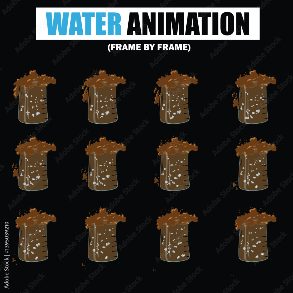 Vector de Stock Water Splash, Shower Rain, Bubbles, Droplets, Drip ...