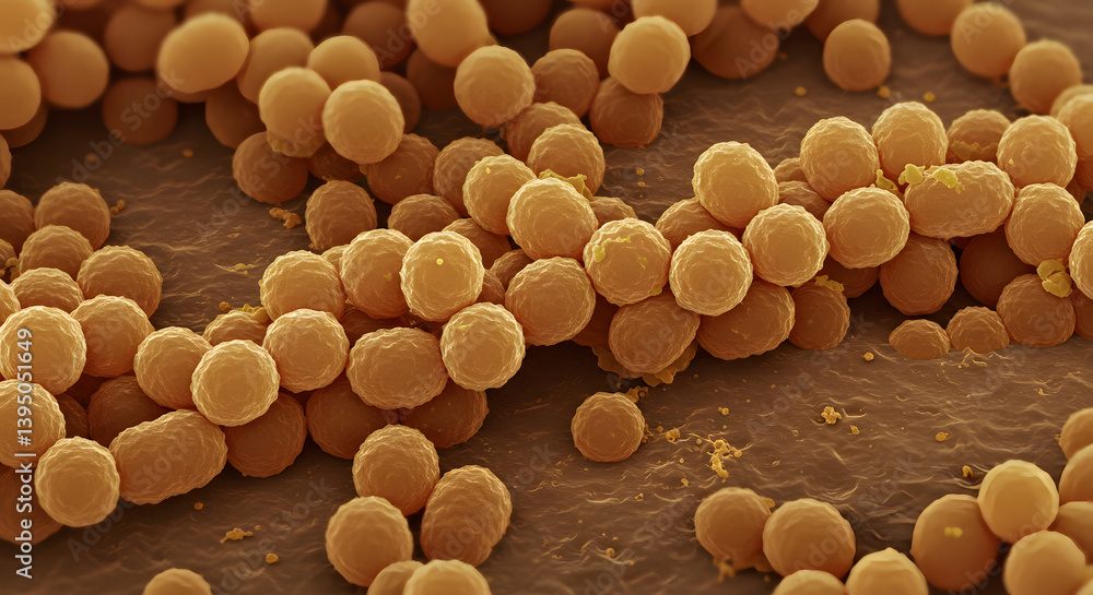 Gram-positive cocci bacteria under electron microscope Stock Illustration | Adobe Stock