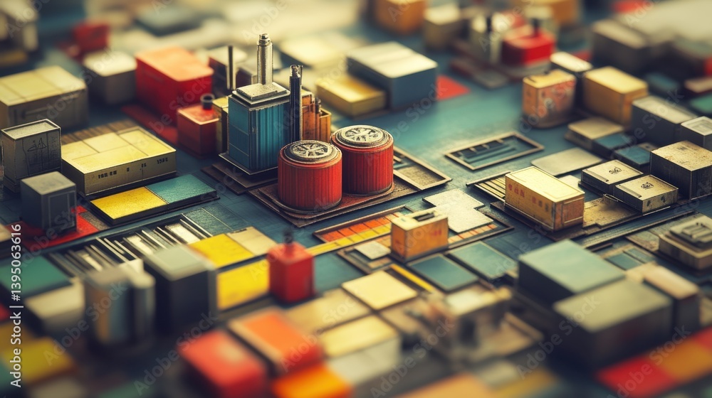 Стоковая иллюстрация «Lean manufacturing board showing production flow ...