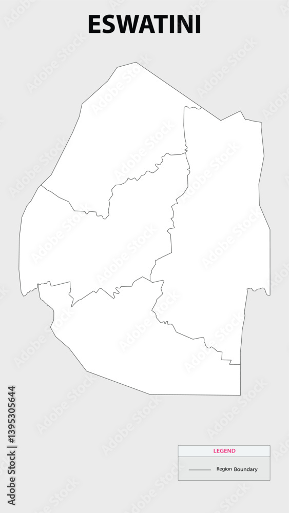 Eswatini map. Country map of Eswatini. Administrative map of Eswatini ...