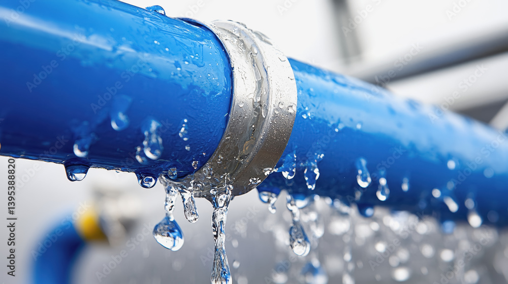 Flowing water from a pipe illustrating the process of rainwater ...
