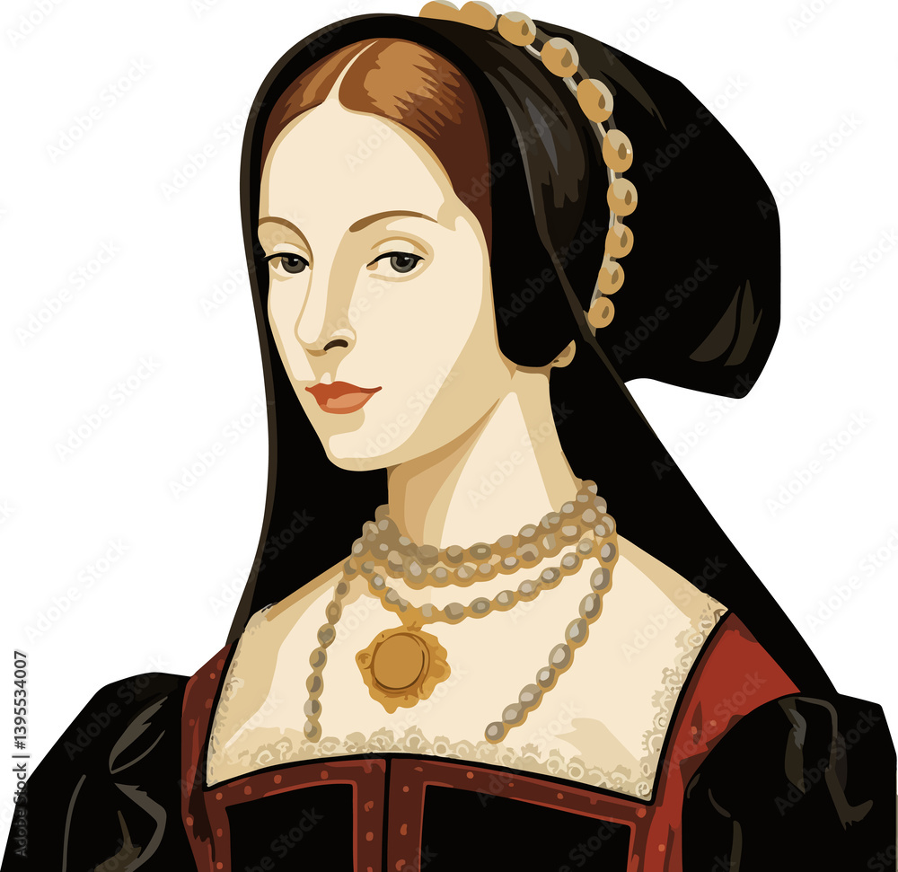 Illustrated Drawing of Anne Boleyn. Anne Boleyn, second wife of King ...
