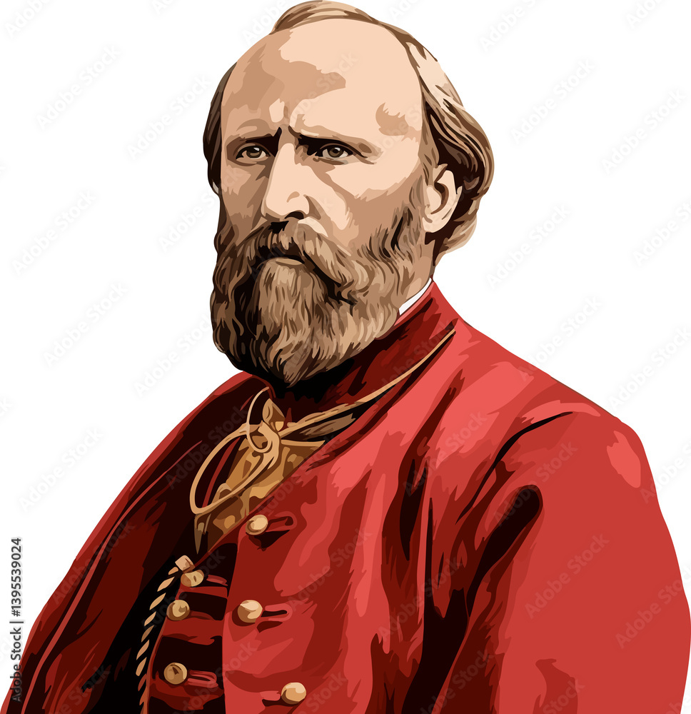 Illustrated Drawing of Giuseppe Garibaldi. Giuseppe Garibaldi was an ...