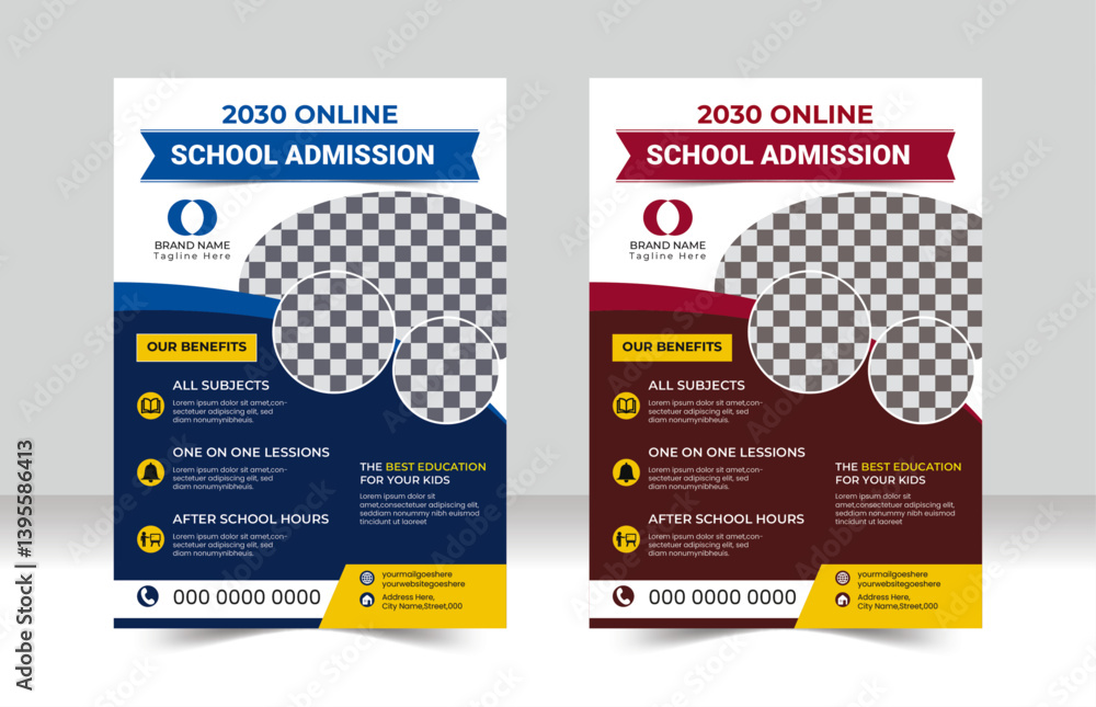kids school admission flyer template, Kids back to school education ...