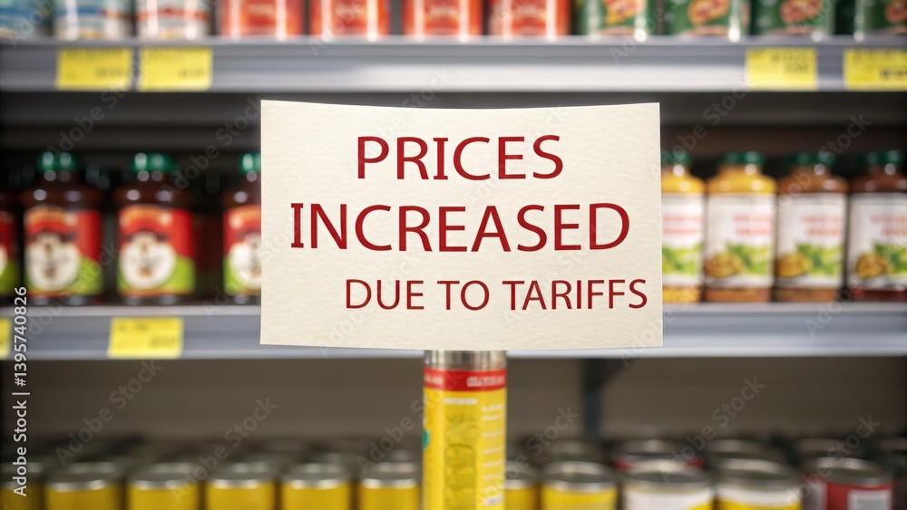 Reciprocal Tariffs. Import Tariffs USA 2025 Sign indicating price ...