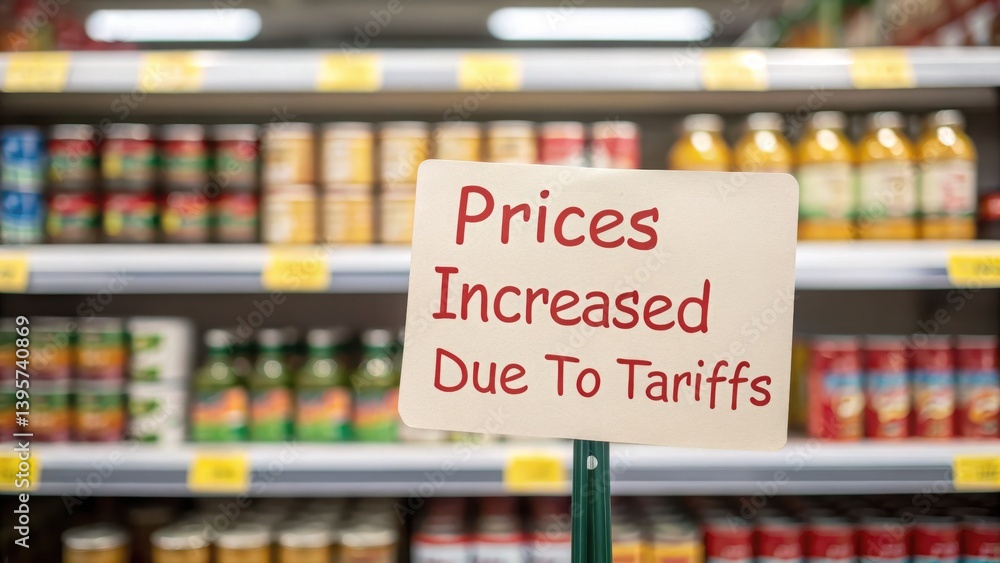 Reciprocal Tariffs. Import Tariffs USA 2025 Sign indicates price ...