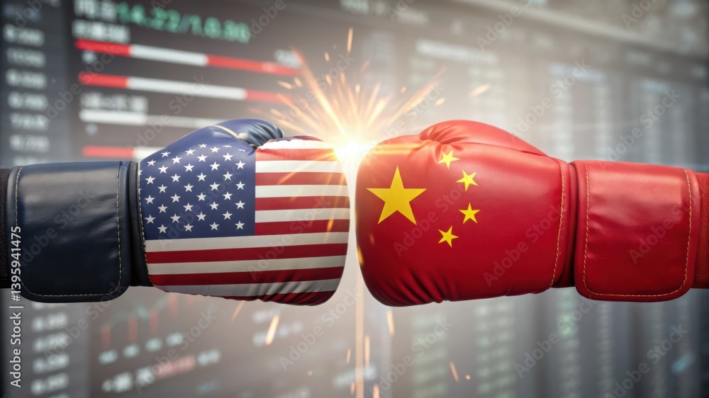 Reciprocal Tariffs. China Import Tariffs USA 2025 Boxing gloves ...