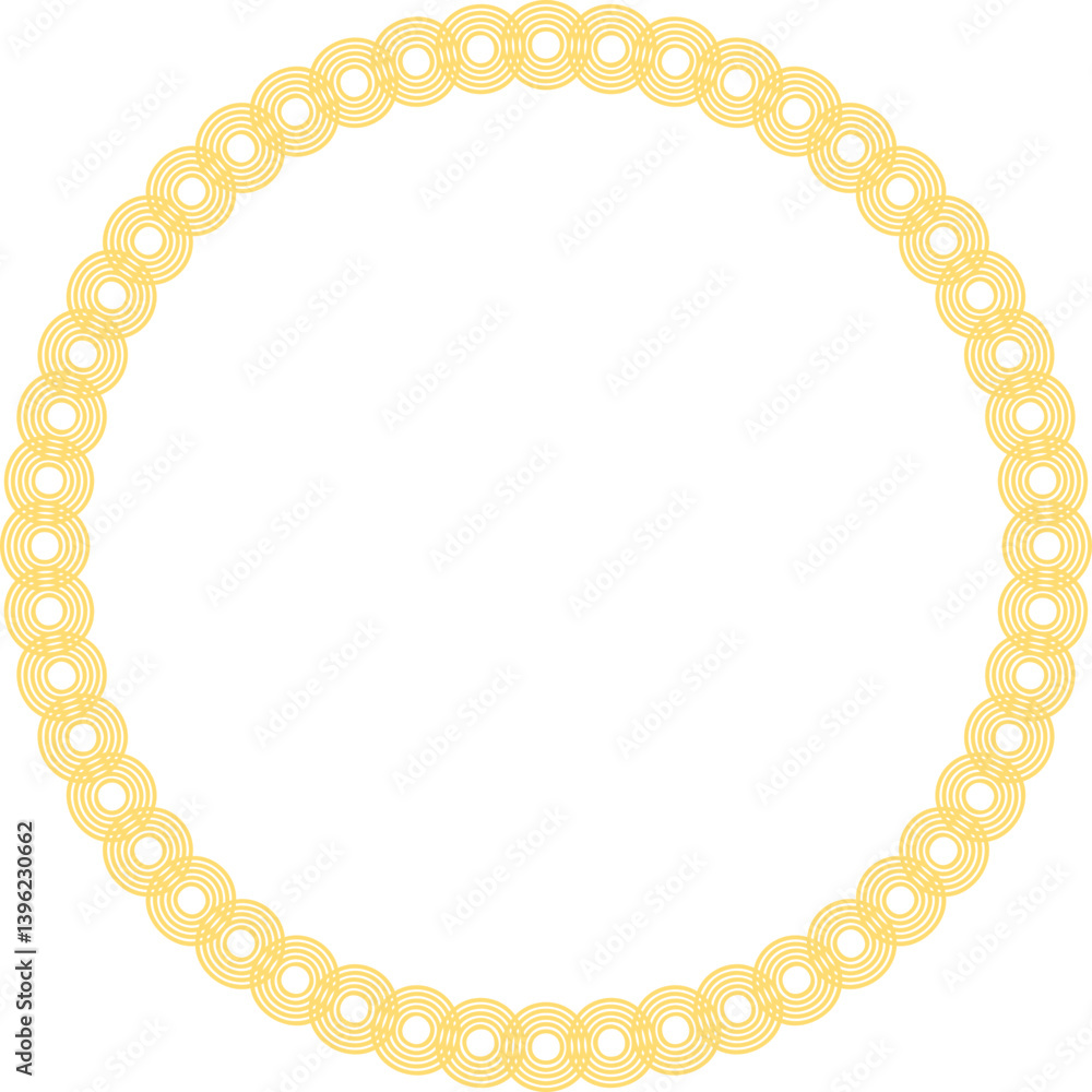 Decorative Gold Circular Border Frame Stock Vector | Adobe Stock