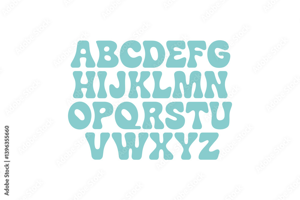 SkyCurve - Bold Wavy Display Font A bold, wavy font with a sky blue ...