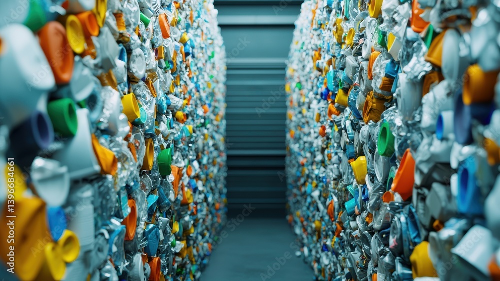 Recycling process showcase waste management facility photo series ...