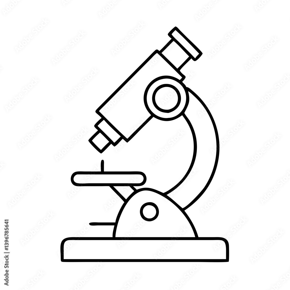 Image vectorielle Stock microscope icon, microscope line art - simple ...