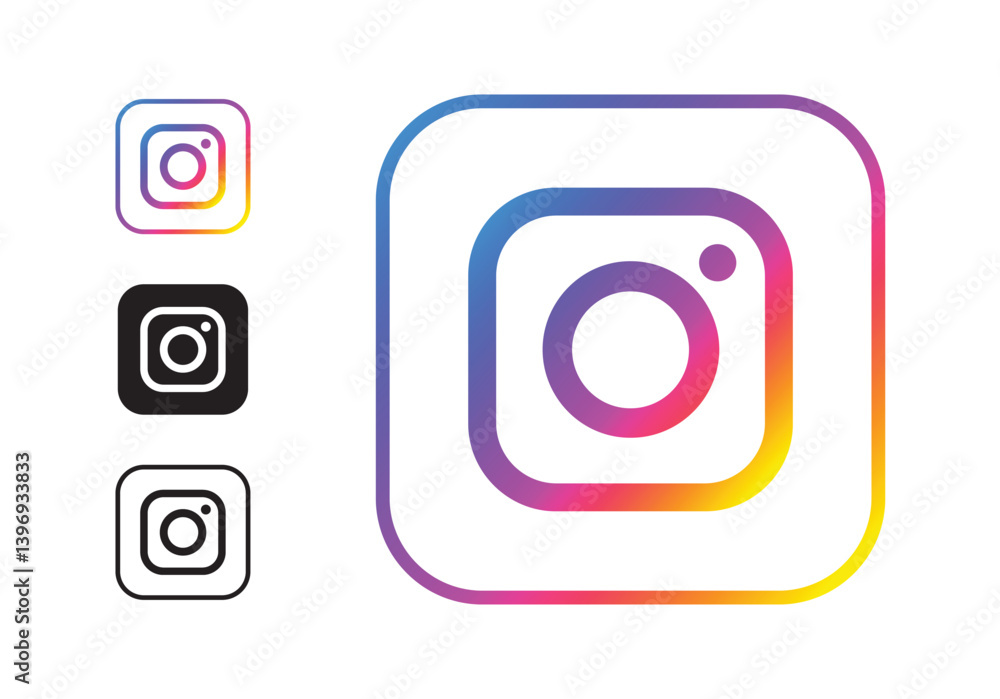 Instagram logo free vector, Instagram Icon Clip art, Popular Instagram logo Stock Vector | Adobe ...