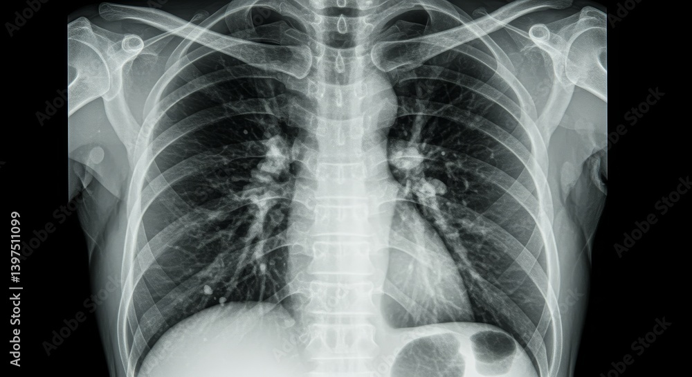 Chest X-Ray Analysis - Medical showing a chest X-ray, useful for ...