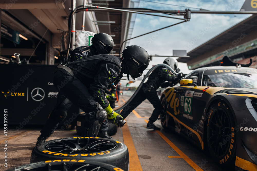 Barcelona, SPAIN- 05, APRIL 2025: ELMS 2025 Iron Lynx Mercedes Benz AMG ...