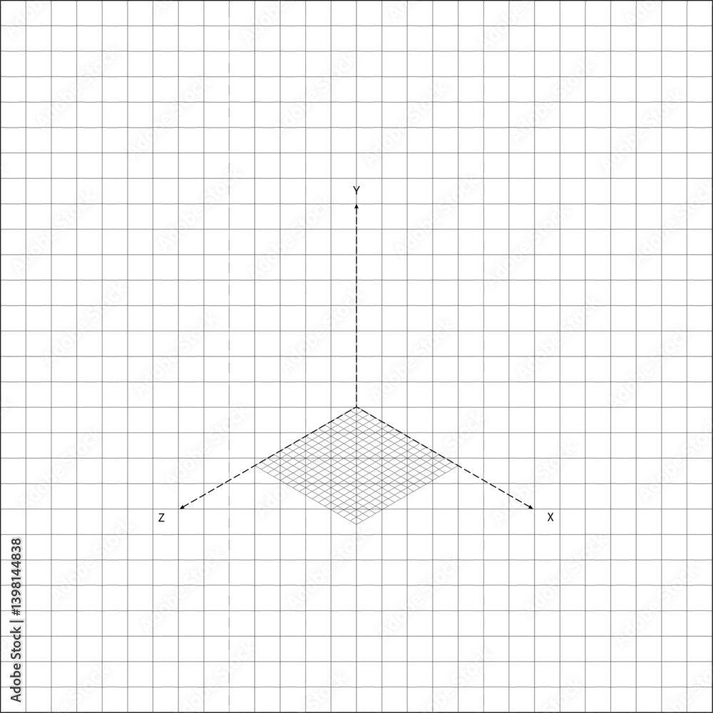 Mathematical School Science Geometrical Axes Concept 3d Cartesian