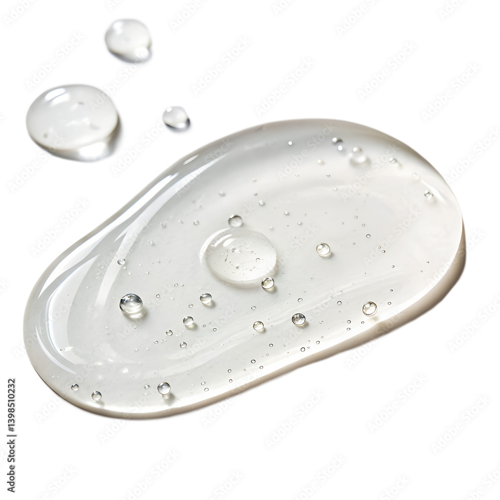 Watercolor Texture swatch of glycerin gel transparent hyaluronic acid ...