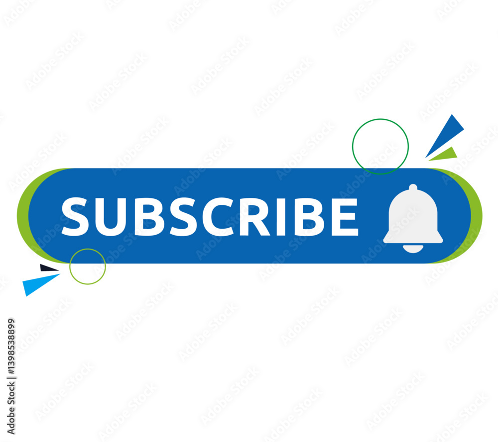 Subscribe buttons. Video channel interacting UI element with different design template ...