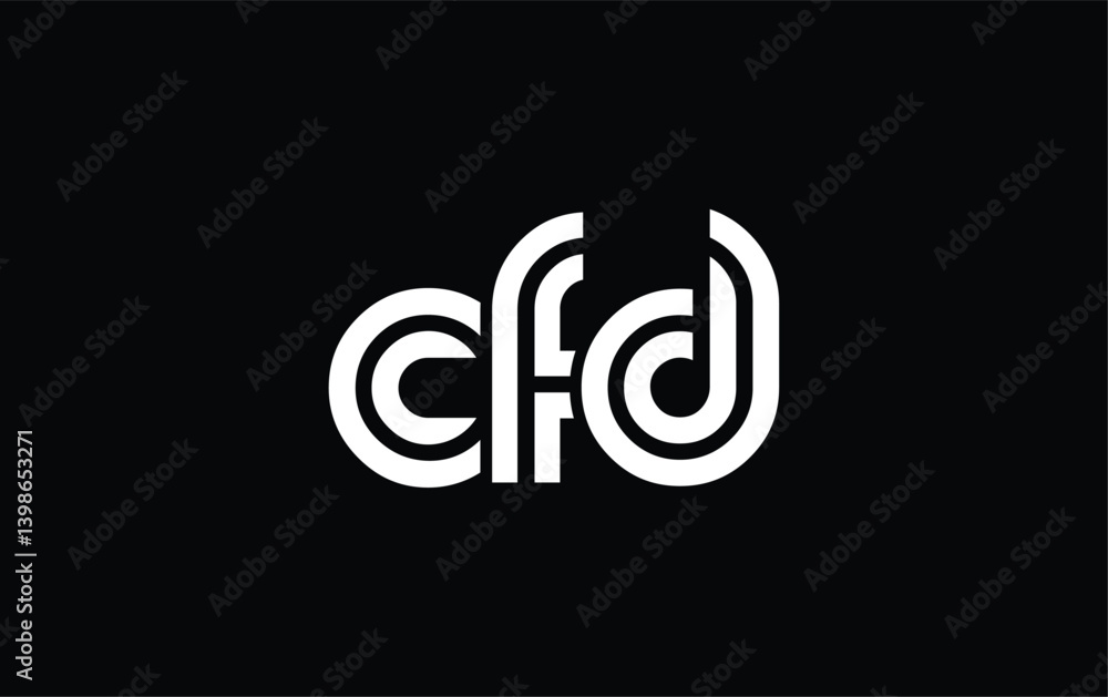 CFD Creative Unique Modern Letter Logo Design. Stylized logo featuring ...