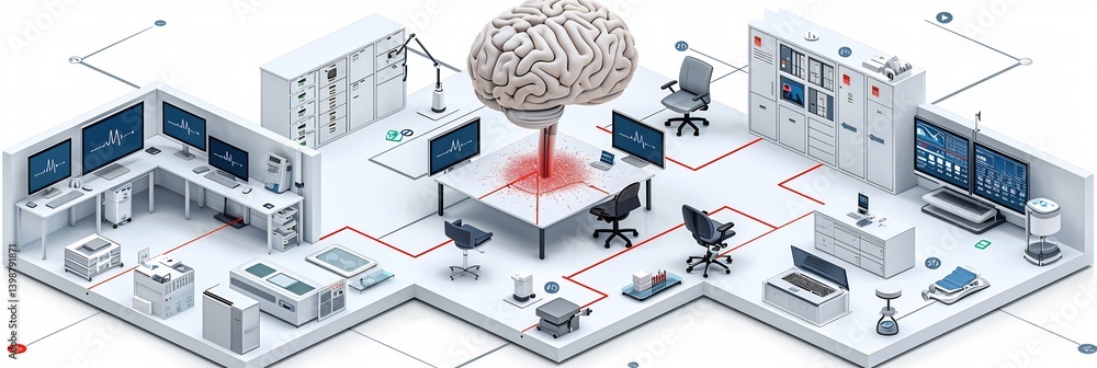 Machine learning visuals show vast datasets processed AI systems to ...