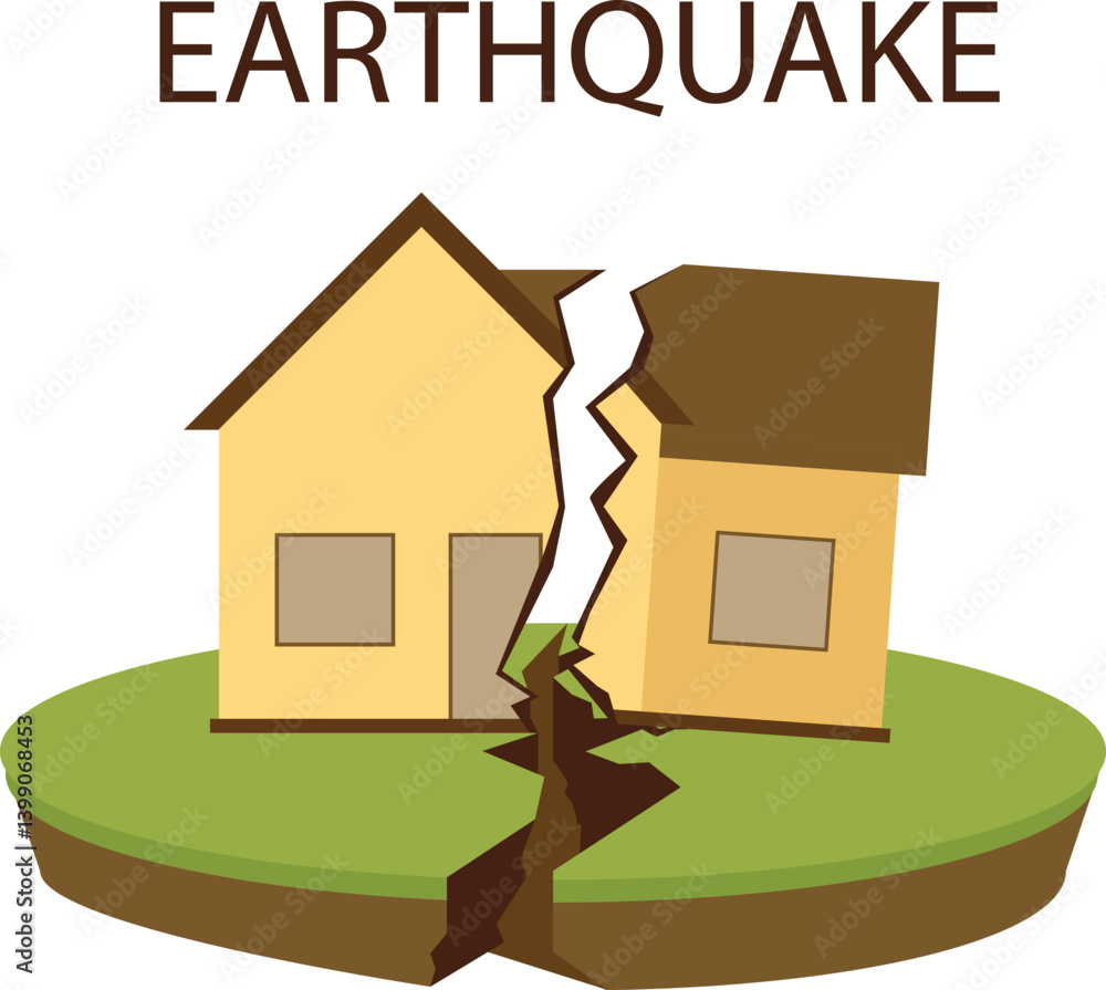 Earthquale illustration for inforgraphic for tye of natural disaster ...