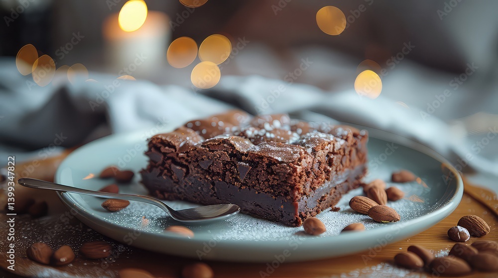 Chocolate brownies home style dessert Stock Photo | Adobe Stock
