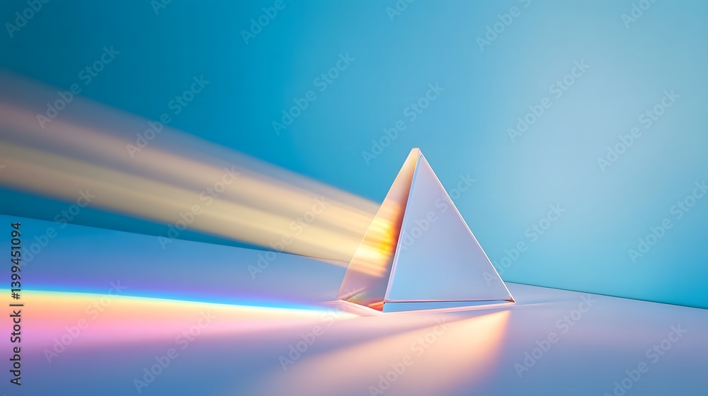 Light Refraction through a Glass Prism Stock Illustration | Adobe Stock