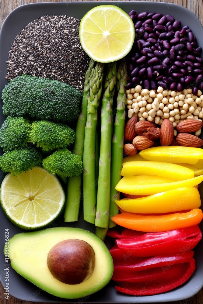 Bowl colorido con vegetales frescos y saludables ideal para una comida ...