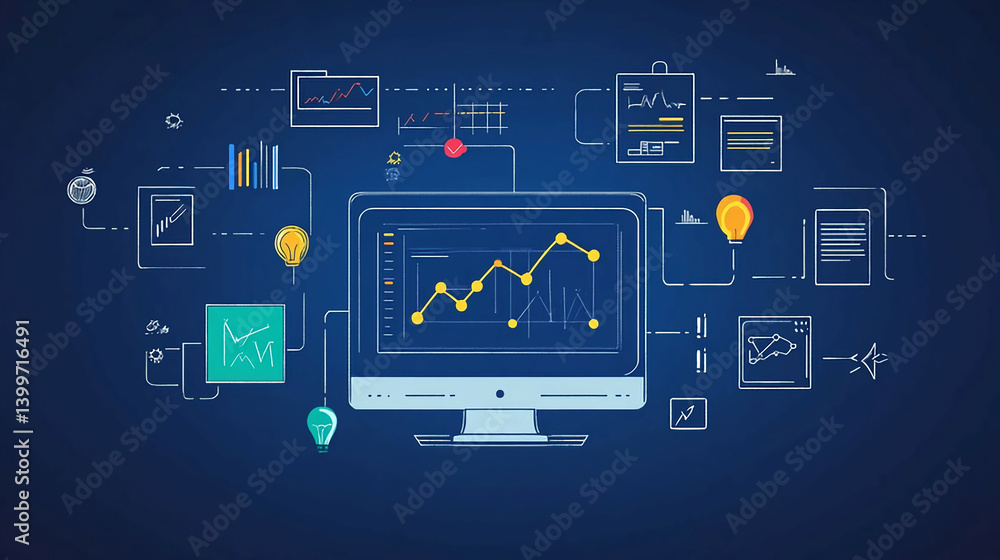 Data analysis dashboard visualization with charts and graphs for ...