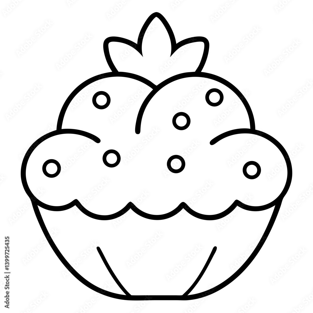whimsical, food, outline, coloring, page, vector, design, fun, cute ...