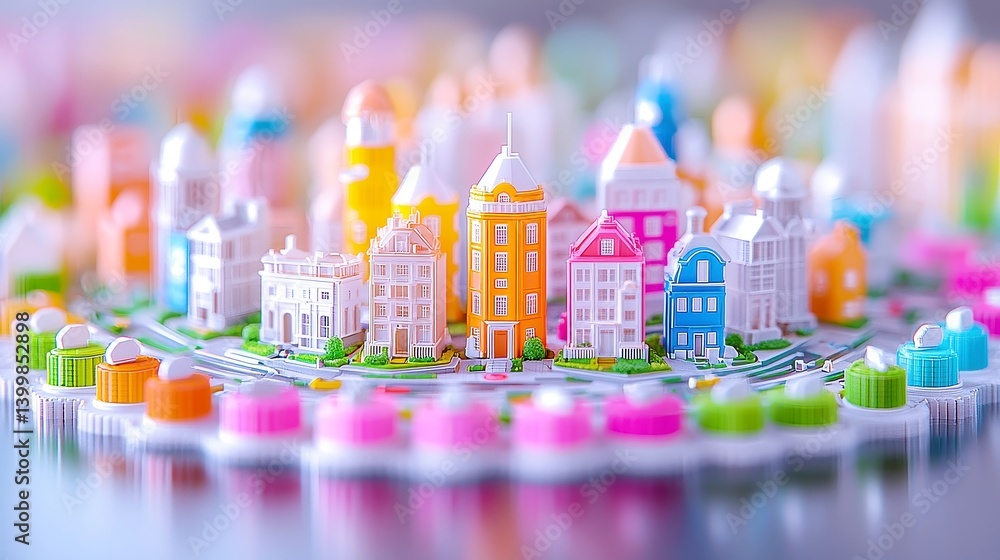 Стоковая иллюстрация «Urban Architect, a strategic board game where ...