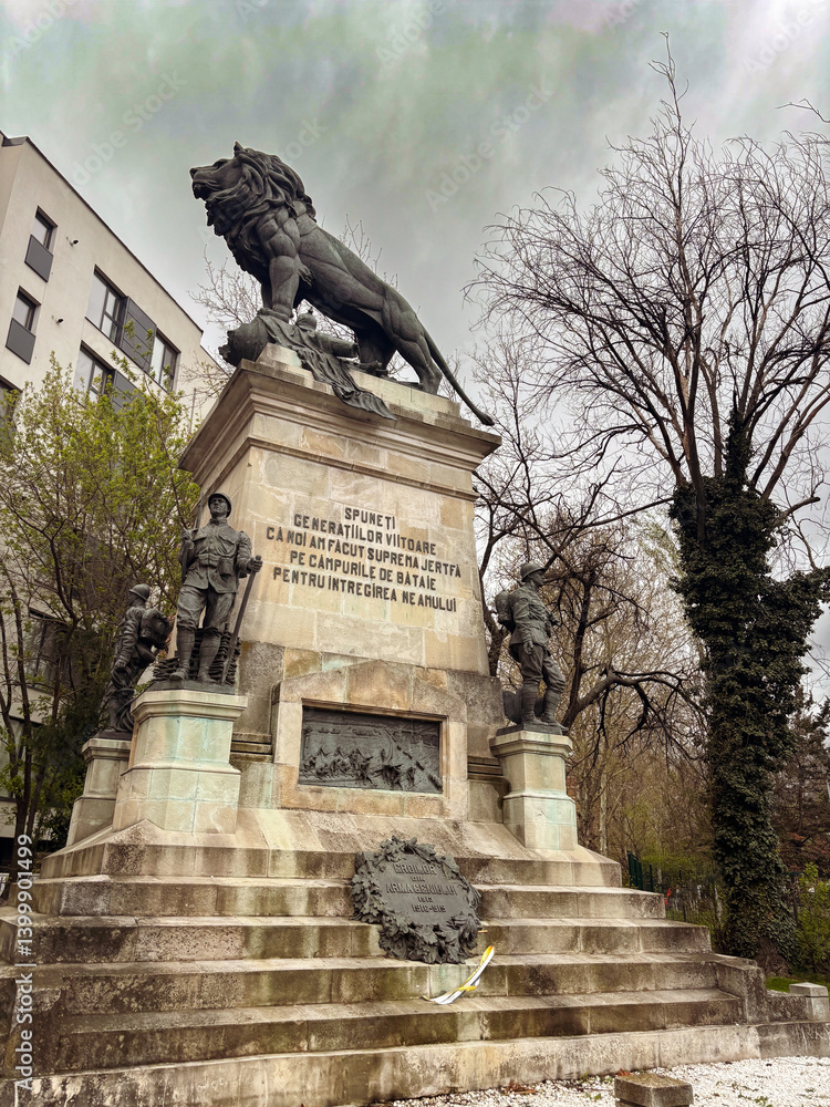 Bucharest Romania 11 April 2025.The Monument to the Heroes of the ...