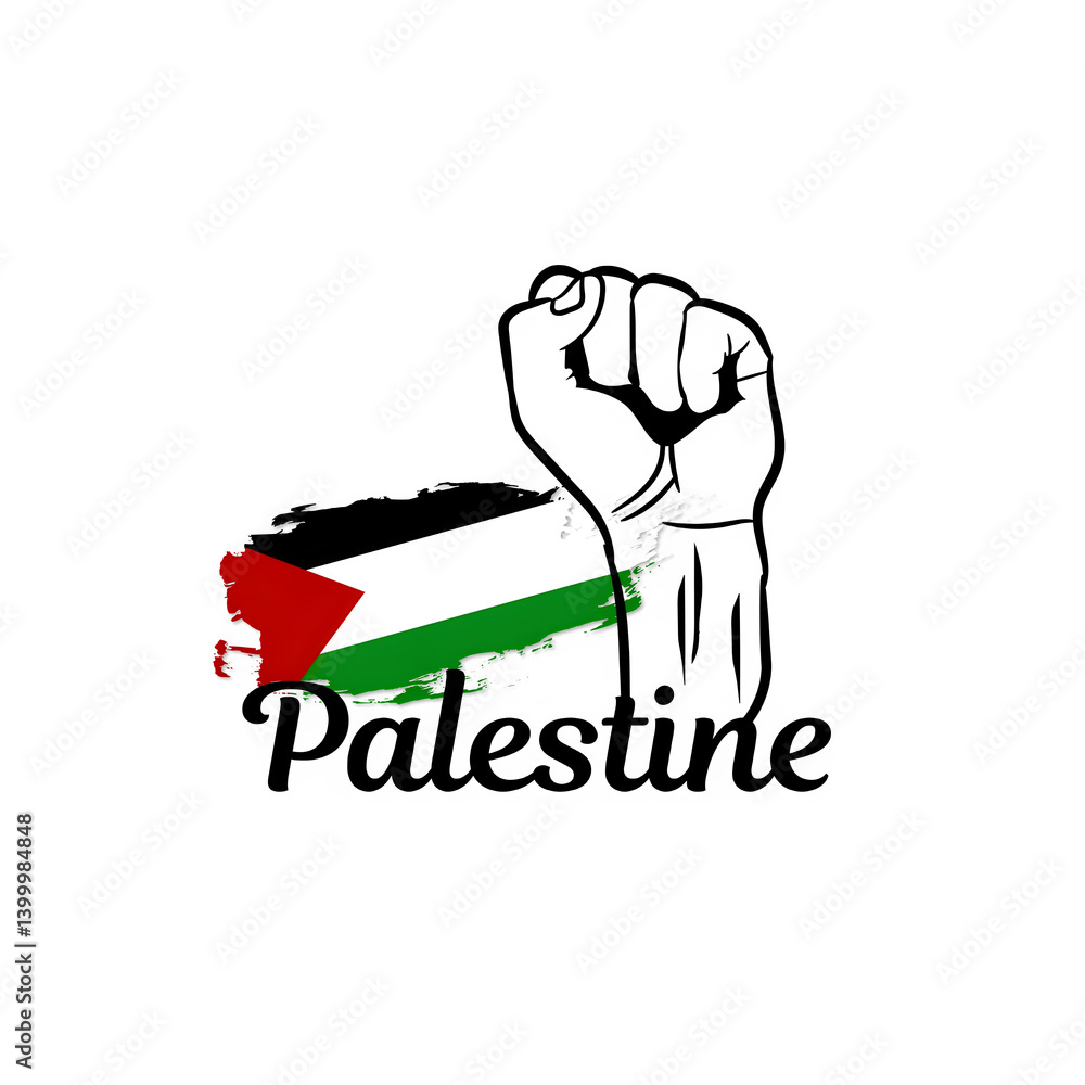 Ilustrace peace sign of the Palasteen flag, peace sign, Palestine flag ...
